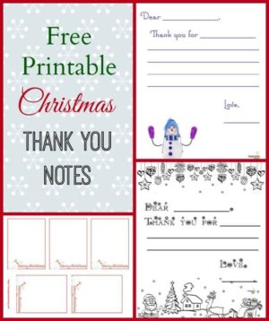 3 Free Printable Christmas Thank You Notes for Kids - Imagination Soup